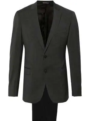 Emporio Armani Wool Single-breasted Suit Grey