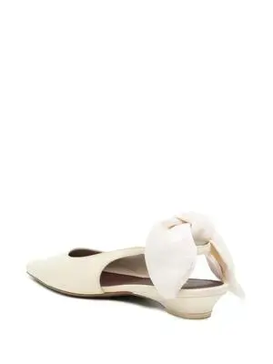 NEOUS Leather Flat Pumps - Neutrals