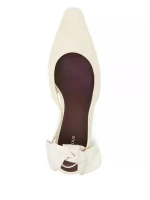 NEOUS Leather Flat Pumps - Neutrals