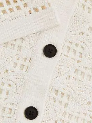 REISS X Mclaren F1 Team Fleur Speedmark Crochet Shirt - White
