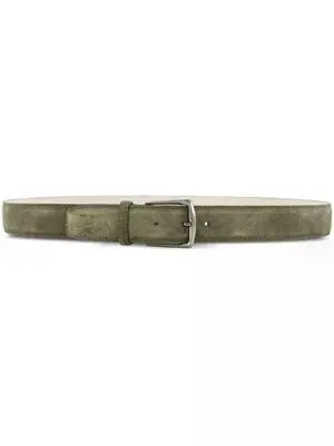 AURELIEN Buckled Suede Belt - Green