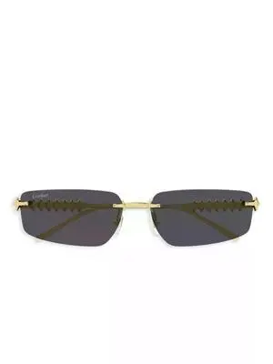 CARTIER Geometric-frame Sunglasses - Gold