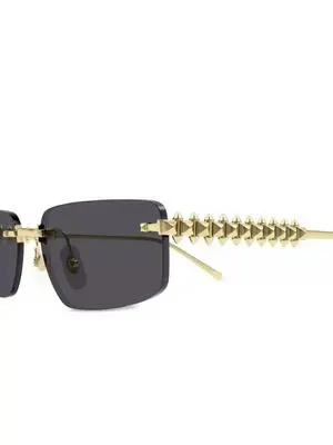 Cartier Geometric-frame Sunglasses - Gold
