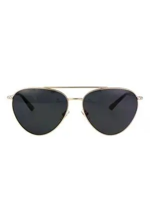 JIMMY CHOO Logo-engraved Aviator Sunglasses - Gold