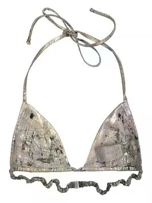 Rick Owens Metallic Bikini Top