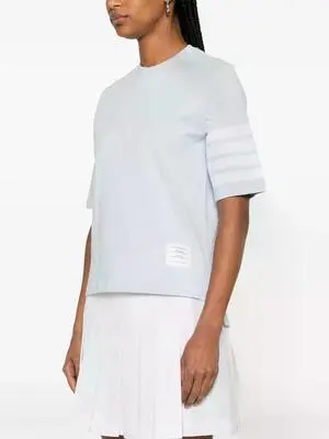Thom Browne 4 Bar Stripes Jersey T-shirt - Blue