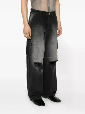 HAN KJØBENHAVN Distressed Cargo Jeans