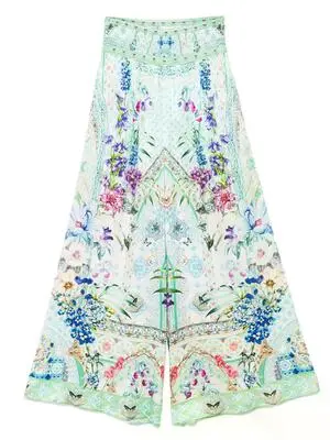 Camilla Shirred-waist Trousers