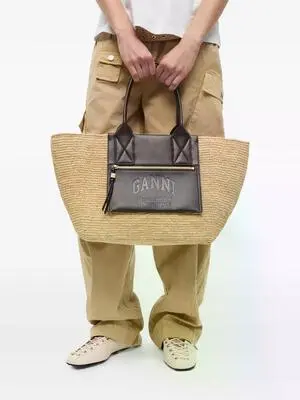 GANNI Medium Raffia Tote