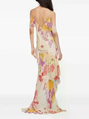 DONDE ESTEBAN Flores Chiffon Maxi Dress