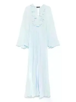TWINSET Maxi Dress With Ruffle Detail - Blue
