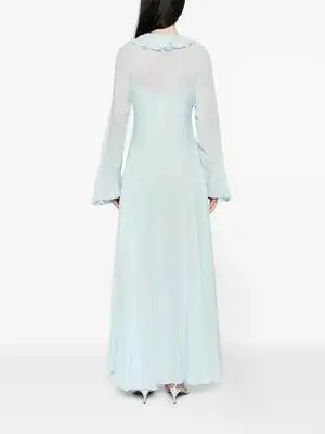 TWINSET Maxi Dress With Ruffle Detail - Blue