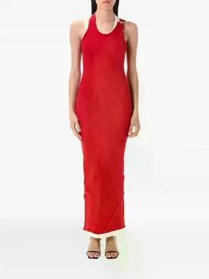 JEAN PAUL GAULTIER Ribbed Cotton Dress - Red