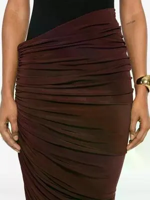 Magda Butrym Asymmetric Maxi Skirt - Red