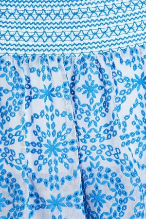 Alice + Olivia Bethie Embroidered Georgette Mini Skirt