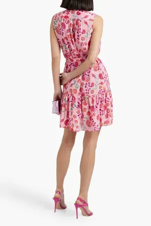 Saloni Tilly Floral-print Mini Dress
