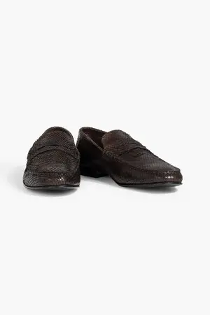 Paul Smith Snake-effect Leather Loafers