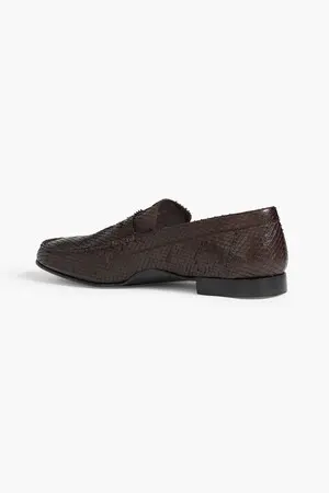 Paul Smith Snake-effect Leather Loafers