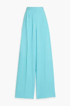 Saloni Crepe Wide-leg Pants