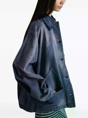 Prada Washed Canvas Shirt Jacket