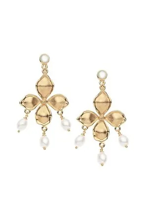 JANE WIN Joy Pearl Earrings - Gold