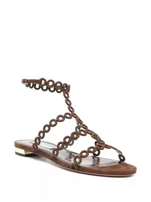 AQUAZZURA Infinity Chain Flat Sandals