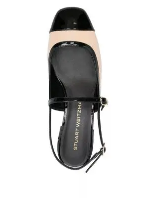 STUART WEITZMAN Maev Leather Heeled Pumps - Neutrals