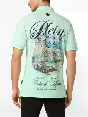 Philipp Plein Racing Car Polo Shirt - Green
