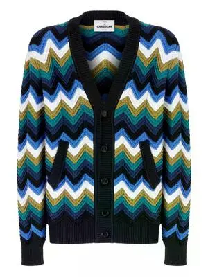 Missoni Chevron-knit Cardigan - Blue