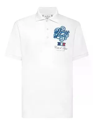 Philipp Plein Racing Car Polo Shirt - White