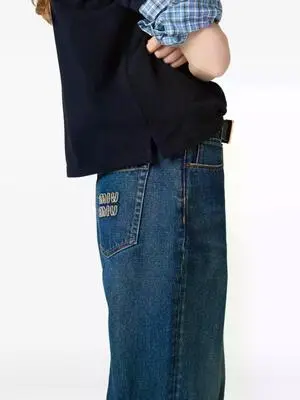 Miu Miu Logo-appliqué Jeans