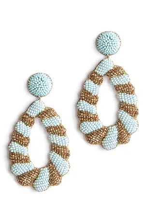 Deepa Gurnani Deepa Gurnani Elenor Teardrop Earrings Baby Blue