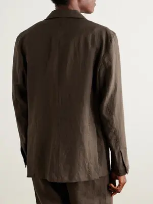 STOFFA Unstructured Washed-linen Blazer