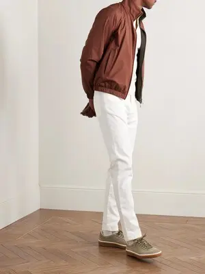 Loro Piana Reversible Padded ® Storm System® Nylon And Cashmere Blouson Jacket - Brown