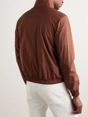 Loro Piana Reversible Padded ® Storm System® Nylon And Cashmere Blouson Jacket - Brown