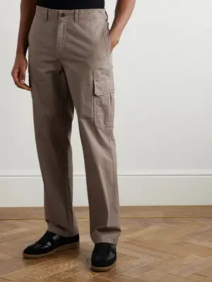 Mr P. Edward Straight-leg Organic Cotton-blend Ripstop Cargo Trousers