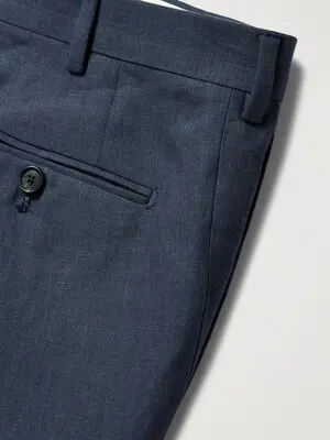 DE PETRILLO Straight-leg Linen Suit Trousers