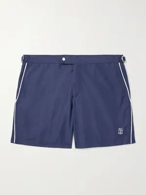 Brunello Cucinelli Straight-leg Mid-length Swim Shorts - Blue