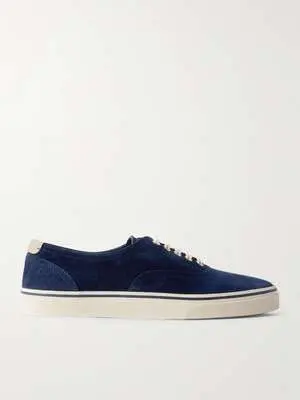 Brunello Cucinelli Leather-trimmed Suede Sneakers