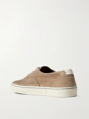 Brunello Cucinelli Suede Low Top Sneakers - Brown