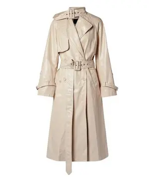 Proenza Schouler Sabina Glossed-leather Trench Coat