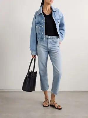 AGOLDE 90s Crop Mid-rise Straight-leg Jeans - Blue