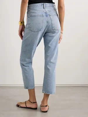 AGOLDE 90s Crop Mid-rise Straight-leg Jeans - Blue