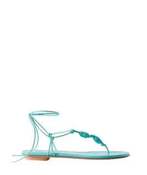 AQUAZZURA Aquazzura Oaxaca Knotted Leather Sandals Light Blue