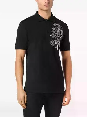 Philipp Plein Strass Tattoo Polo Shirt