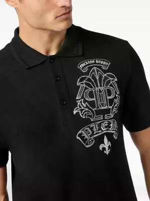 Philipp Plein Strass Tattoo Polo Shirt