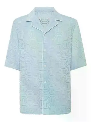 Philipp Plein Jacquard-monogram Bowling Shirt