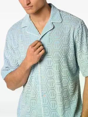 Philipp Plein Jacquard-monogram Bowling Shirt