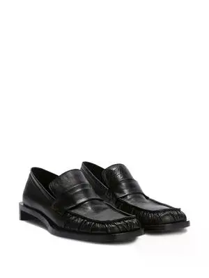 JIL SANDER Leather Loafers - Black