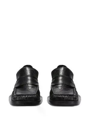JIL SANDER Leather Loafers - Black